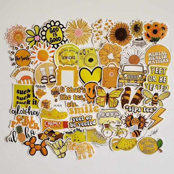 Accessories | 215 5pcs Yellow Stickers | Poshmark